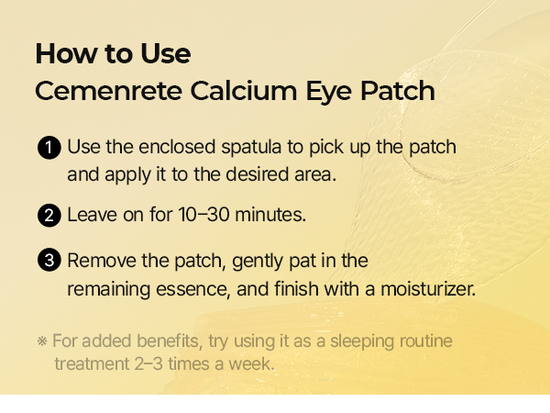 Cemenrete Calcium Volume Eye patch 60ea – Dr.Melaxin.us